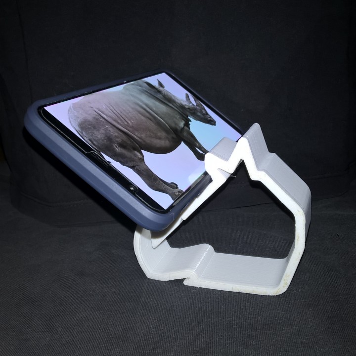 3D Printable Rhino phone & tablet stand by Flavio Di Quattro