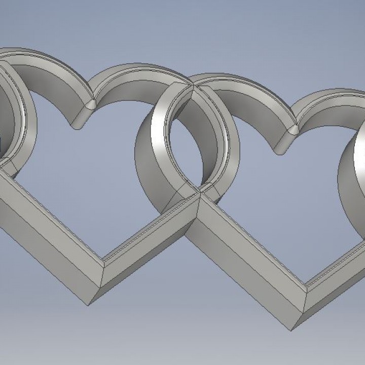 3D Printable Audi Heart Rings by ChrisCross