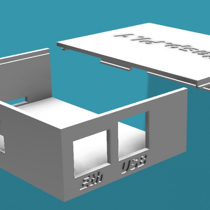 3D Printable Raspberry PI 1 simple box by Bourgeois Emmanuel