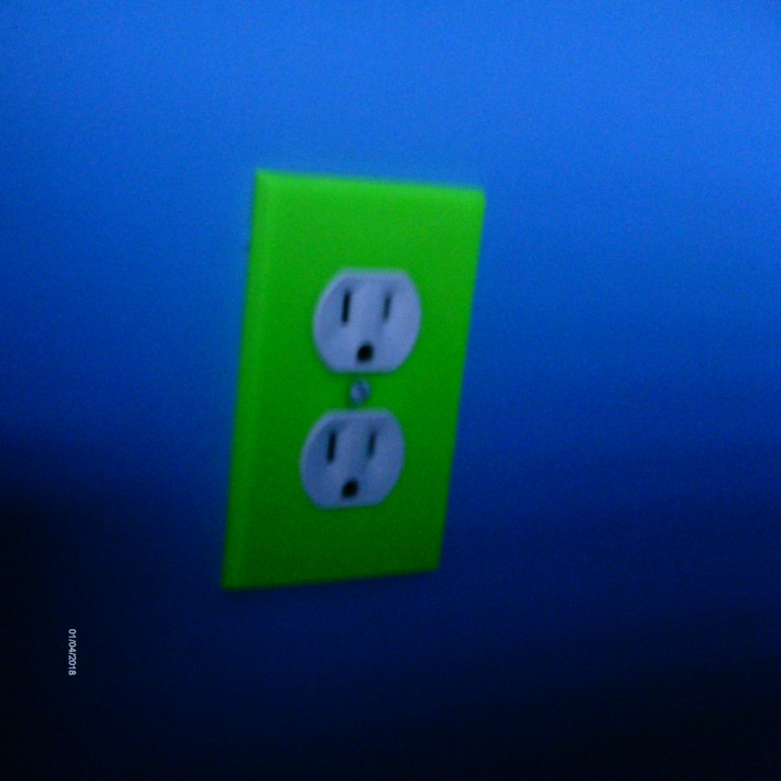 3D Printable Outlet Cover by Matthew Kaye