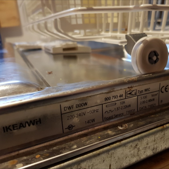 3D Printable Ikea Geschirspühler Rad Clip / Ikea Dishwasher wheel clip ...