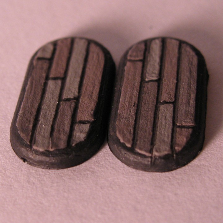 3D Printable Wood Plank Gaming Miniature Base by Wooden_Fish