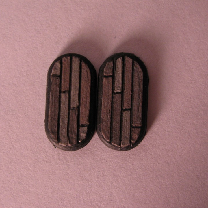 3D Printable Wood Plank Gaming Miniature Base by Wooden_Fish