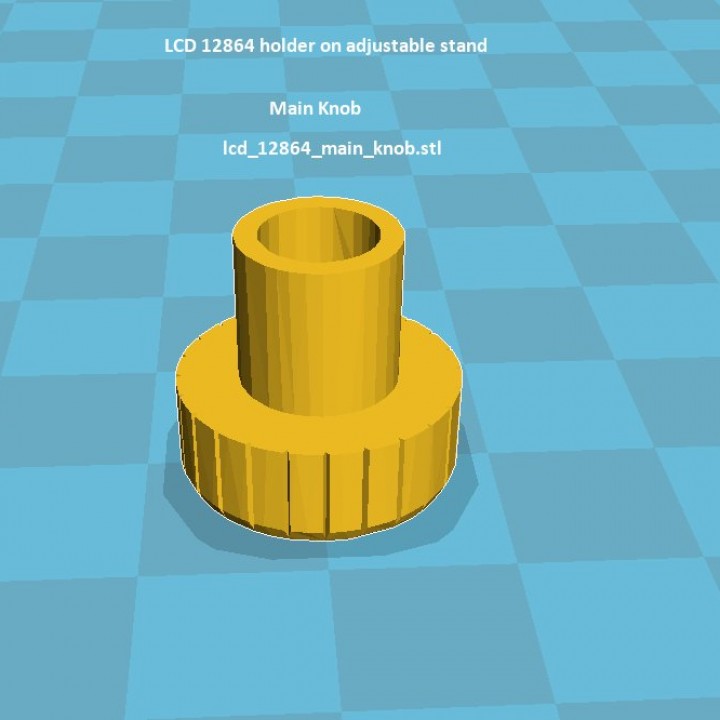 3D Printable LCD 12864 holder on adjustable stand by Billy Tail