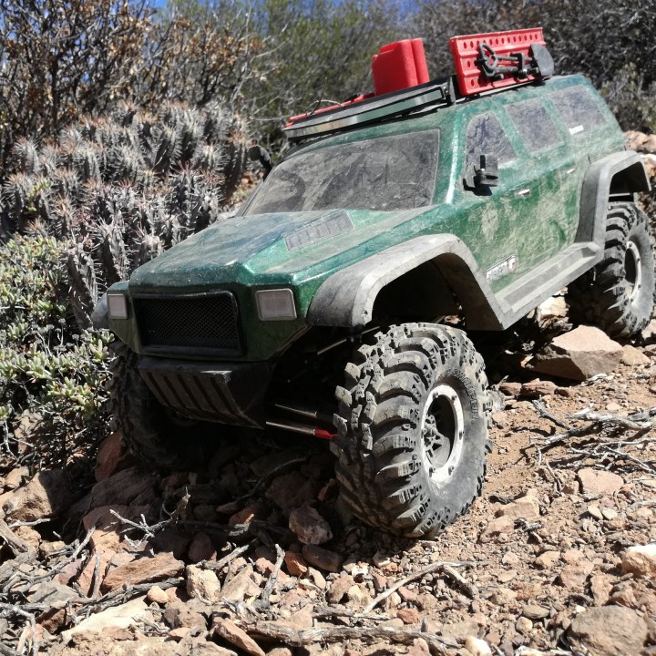 3D Printable Grille and Headlamps for Redcat Gen7 by Jason Suter