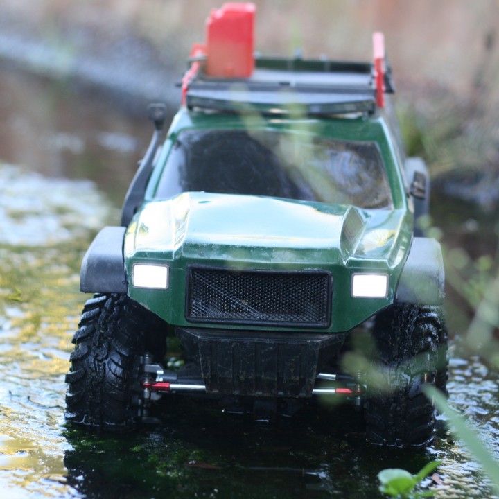 3D Printable Grille and Headlamps for Redcat Gen7 by Jason Suter