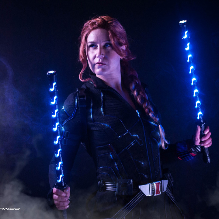 3D Print of Black Widow Infinity War Eskrima Stick by IsaMalice