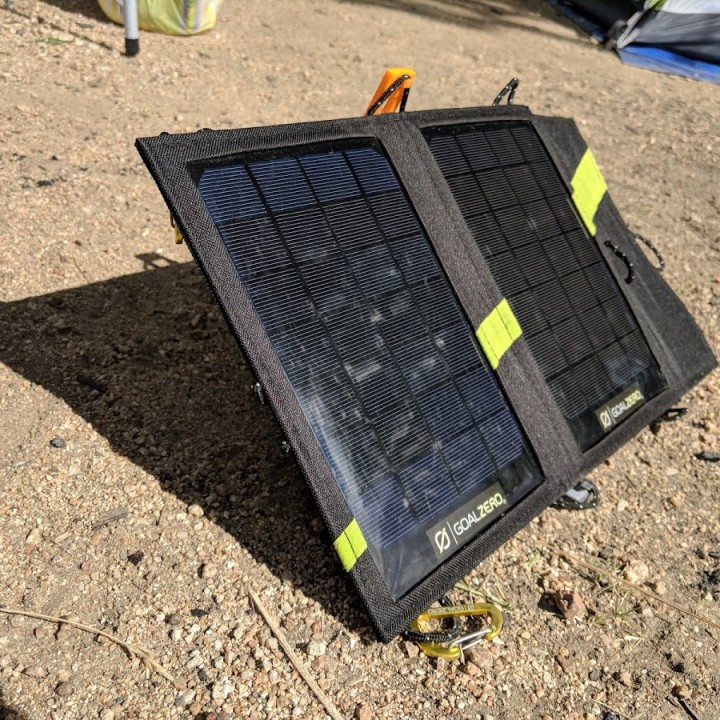 3D Printable Goal Zero Nomad 7 Solar Panel Stand by Catus Maximus