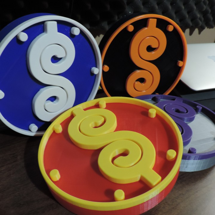 3D Printable Plinko Chip by Mike Sacchetta