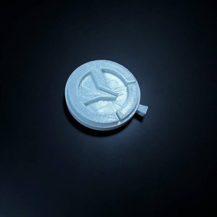 3D Printable overwatch logo pendant by tony huynh