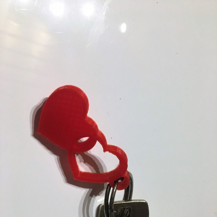 3D Printable heart key chain by Benjamin Scheidt