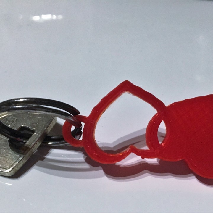 3D Printable heart key chain by Benjamin Scheidt