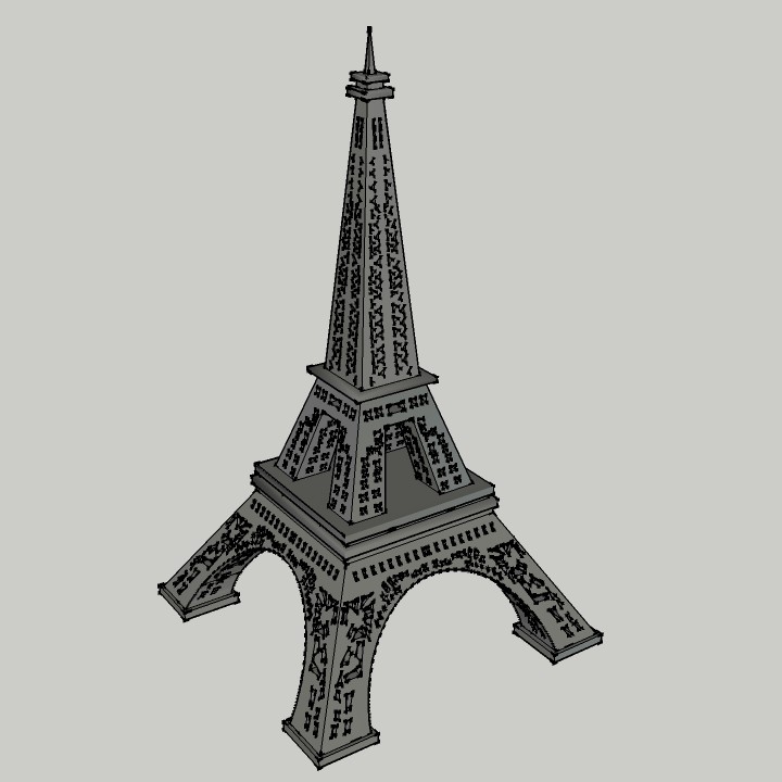 3D Printable Eiffel Tower by Guillaumeau Pierre