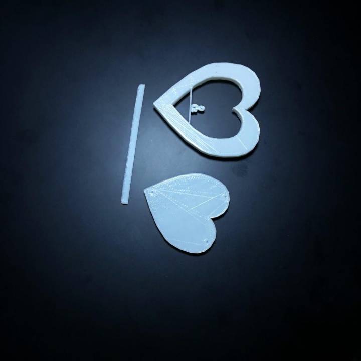 3D Printable photo frame heart by Brecht Nijssen