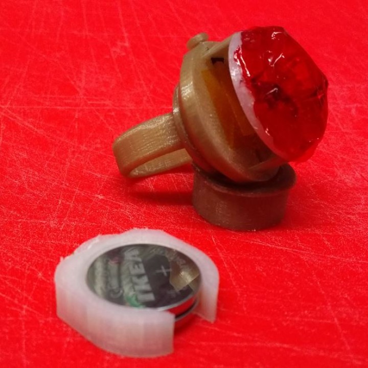 3D Printable Cosplay light up ring by Peter Moore