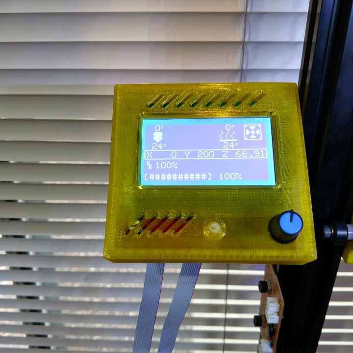 3D Printable RepRapDiscount Full Graphic Smart Controller enclosure for ...