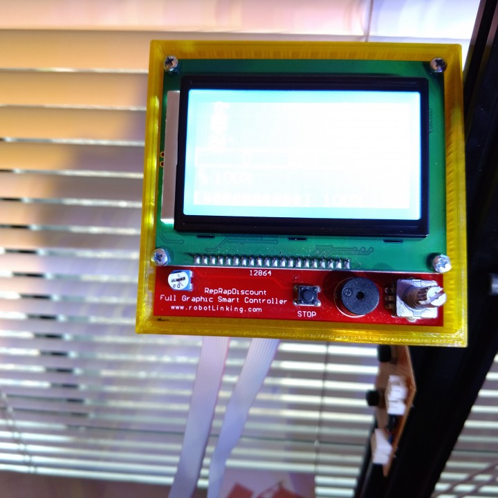 3D Printable RepRapDiscount Full Graphic Smart Controller enclosure for ...