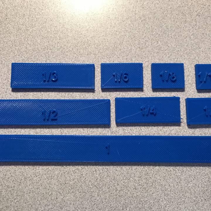 3D Printable Fraction Bars by Adam Fletcher