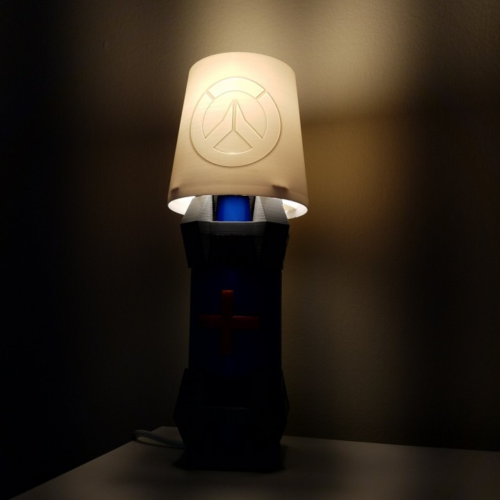 3D Printable Overwatch Health Pack Lamp by Jeremy Stenseth