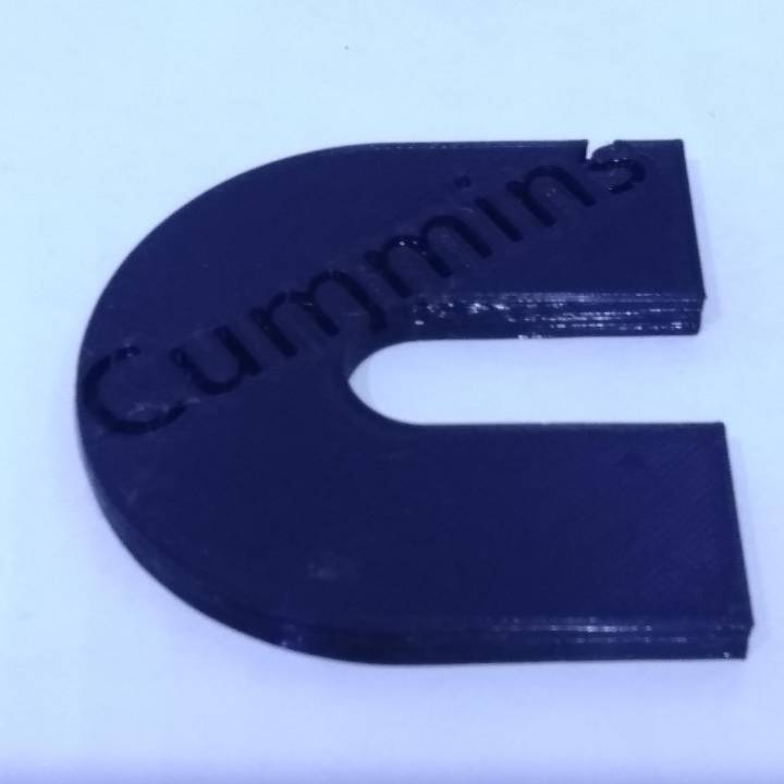 3D Printable Cummins Logo by Matthew Posemato