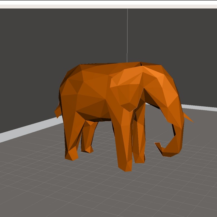 3D Printable Low Poly Elephant by The3dNerd!