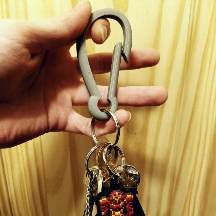 3D Printable Fishhook Carabiner (Left & Right) by Matthew Summers