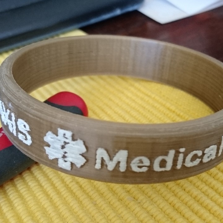 3D Printable Medical Alert Band by Julie McLean