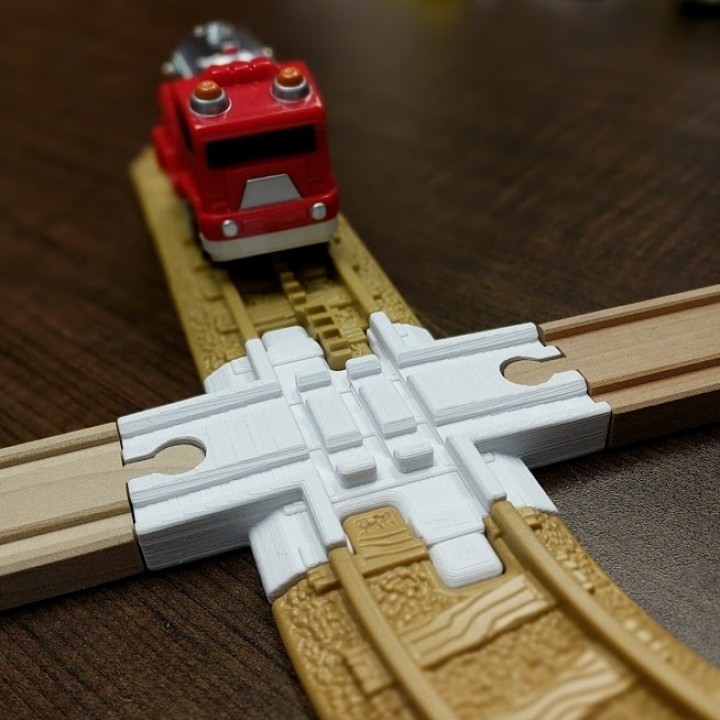 3D Printable Geotrax-Brio crossing by Rich Williams