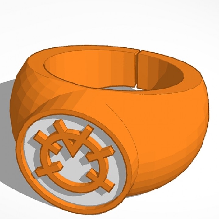 3D Printable Orange Lantern Ring New by qwertyqwerty