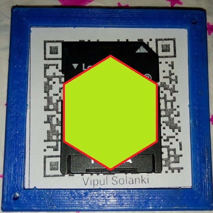 3D Printable KeyChain/Ring/Frame for QR Code by Vipul Solanki