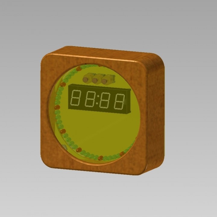 3D Printable Clock Housing by Kazys Domkus