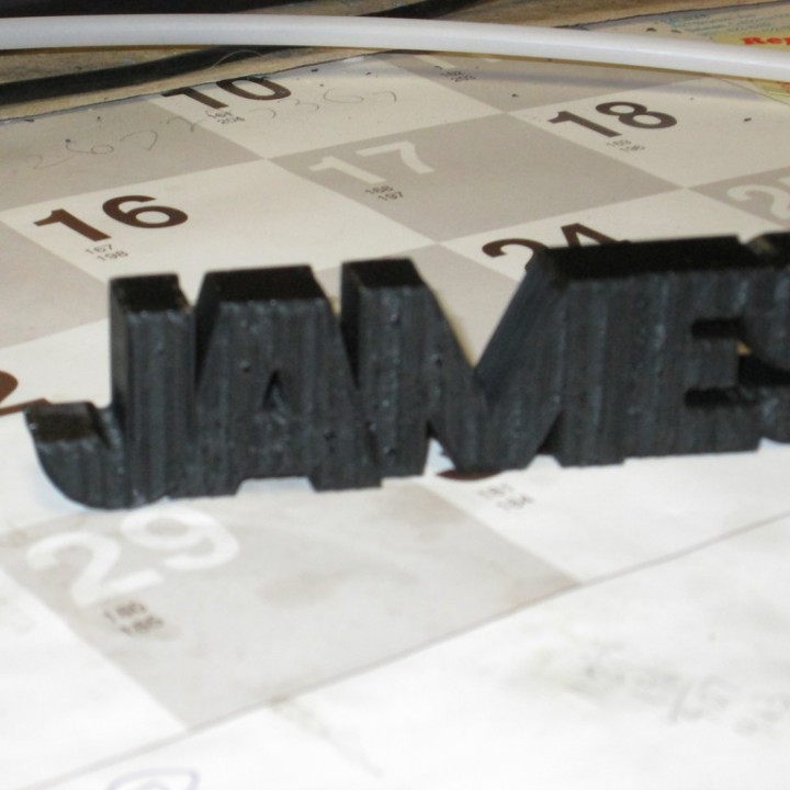 3D Printable Nameplate by Kazys Domkus
