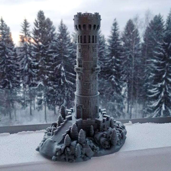 3D Printable Miniature Lookout Tower by Jukka Seppänen