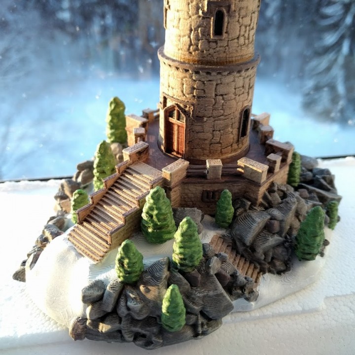 3D Printable Miniature Lookout Tower by Jukka Seppänen