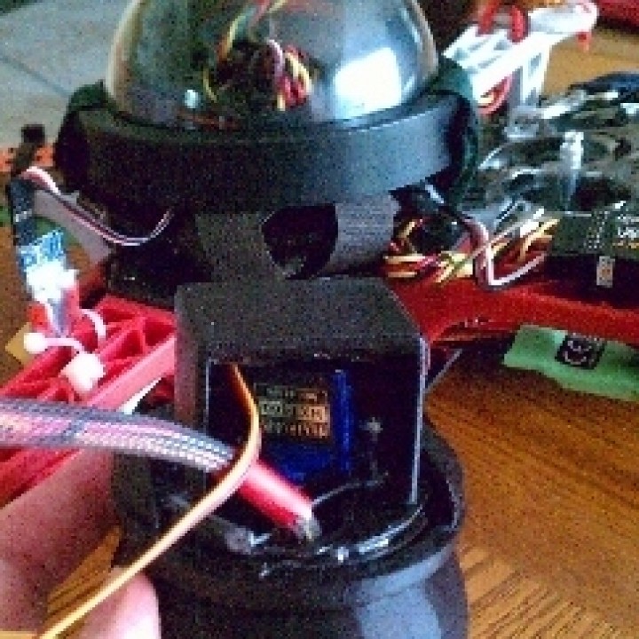 3D Printable Ball Turret - Board Camera Gimbal Enclosure by Brian Stott