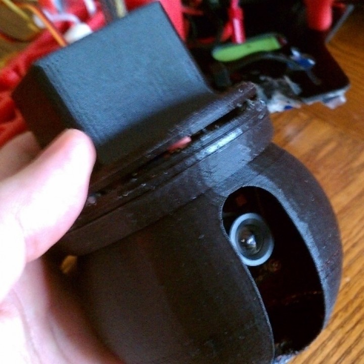 3D Printable Ball Turret - Board Camera Gimbal Enclosure by Brian Stott