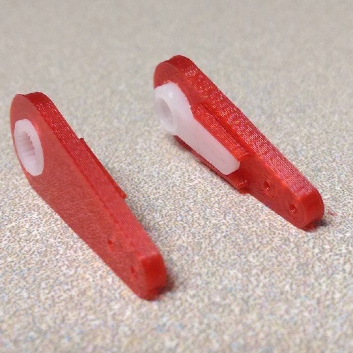 3D Printable HXT900 Long Throw Servo Arm by Amjad Syed