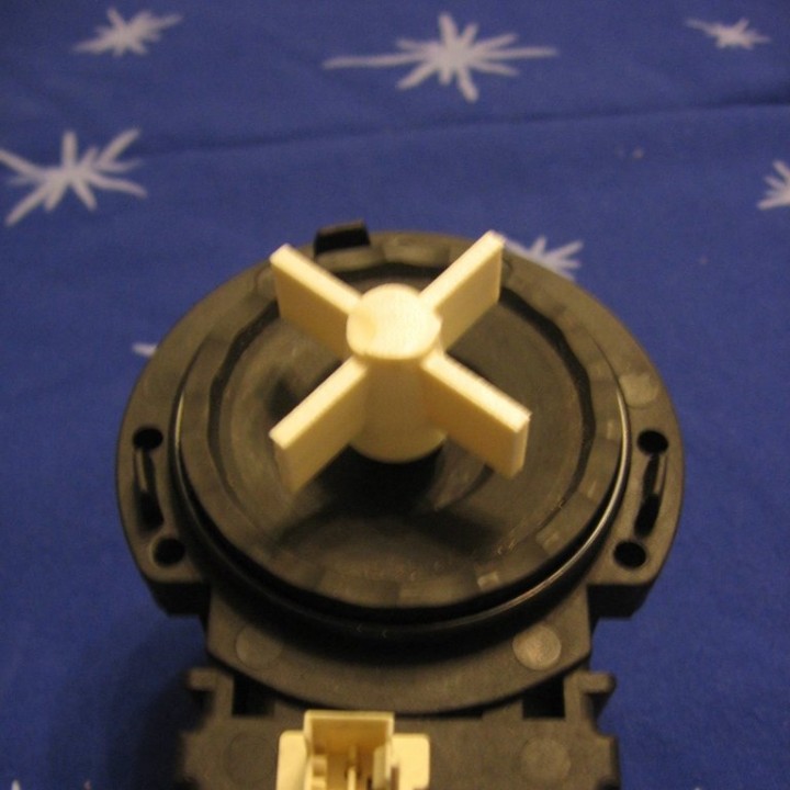 3D Printable Washing machine drain pump impeller. by The Meerkat