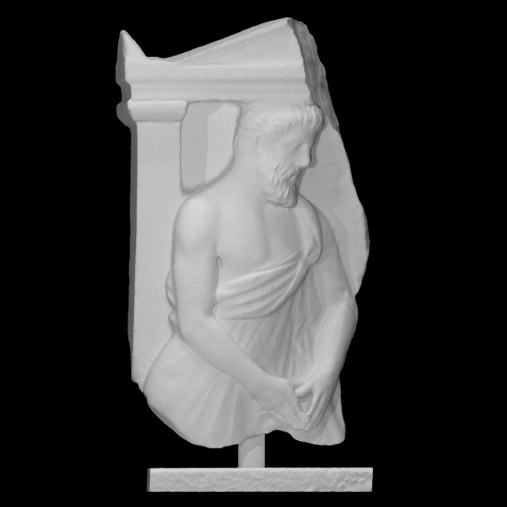 3D Printable Fragment of grave relief of Lamprocles by Scan The World