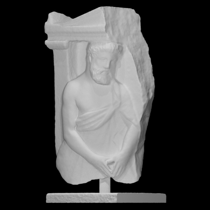 3D Printable Fragment of grave relief of Lamprocles by Scan The World