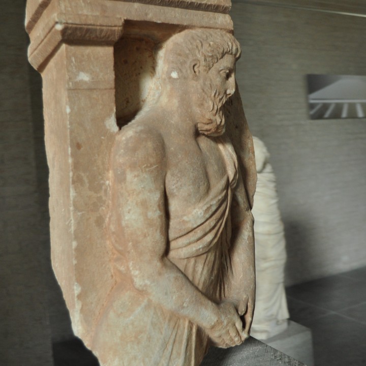 3D Printable Fragment of grave relief of Lamprocles by Scan The World