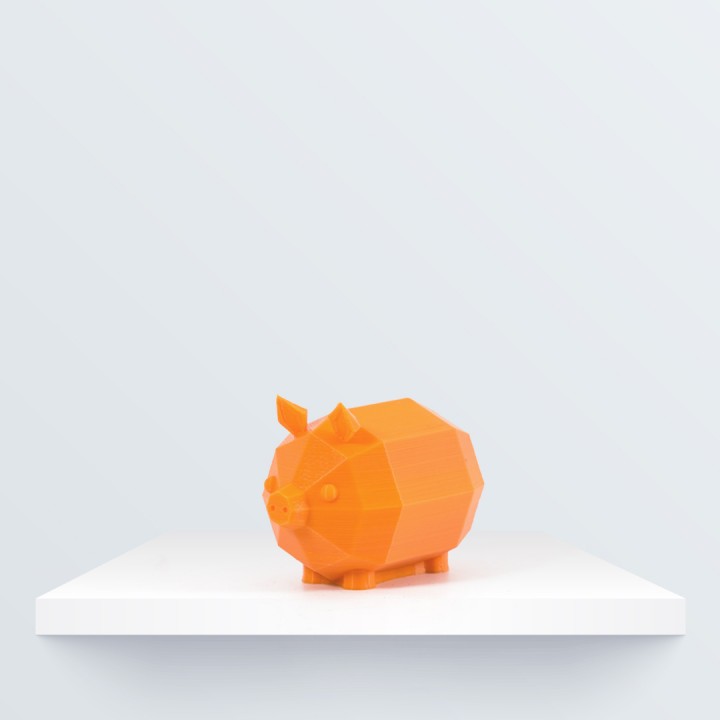 3D Printable Low Poly Piglet by BQ 3D