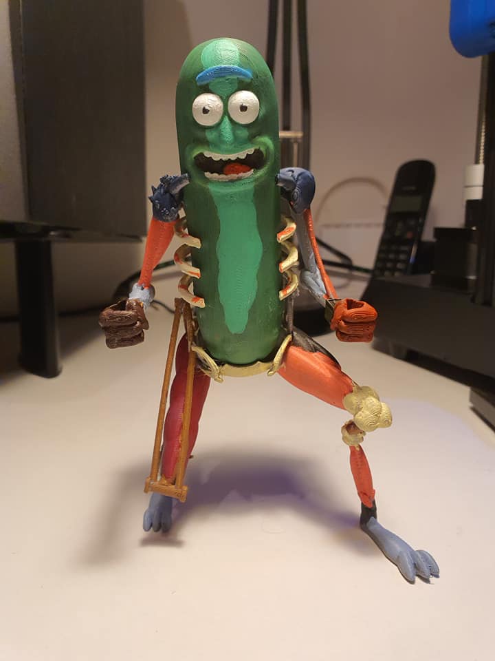 3D Printable Pickle Rick by 3D Print Guy