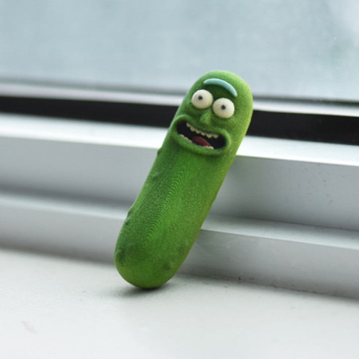 3D Printable Pickle Rick by 3D Print Guy