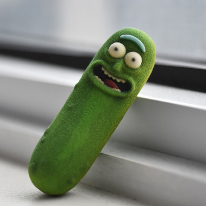 3D Printable Pickle Rick by 3D Print Guy