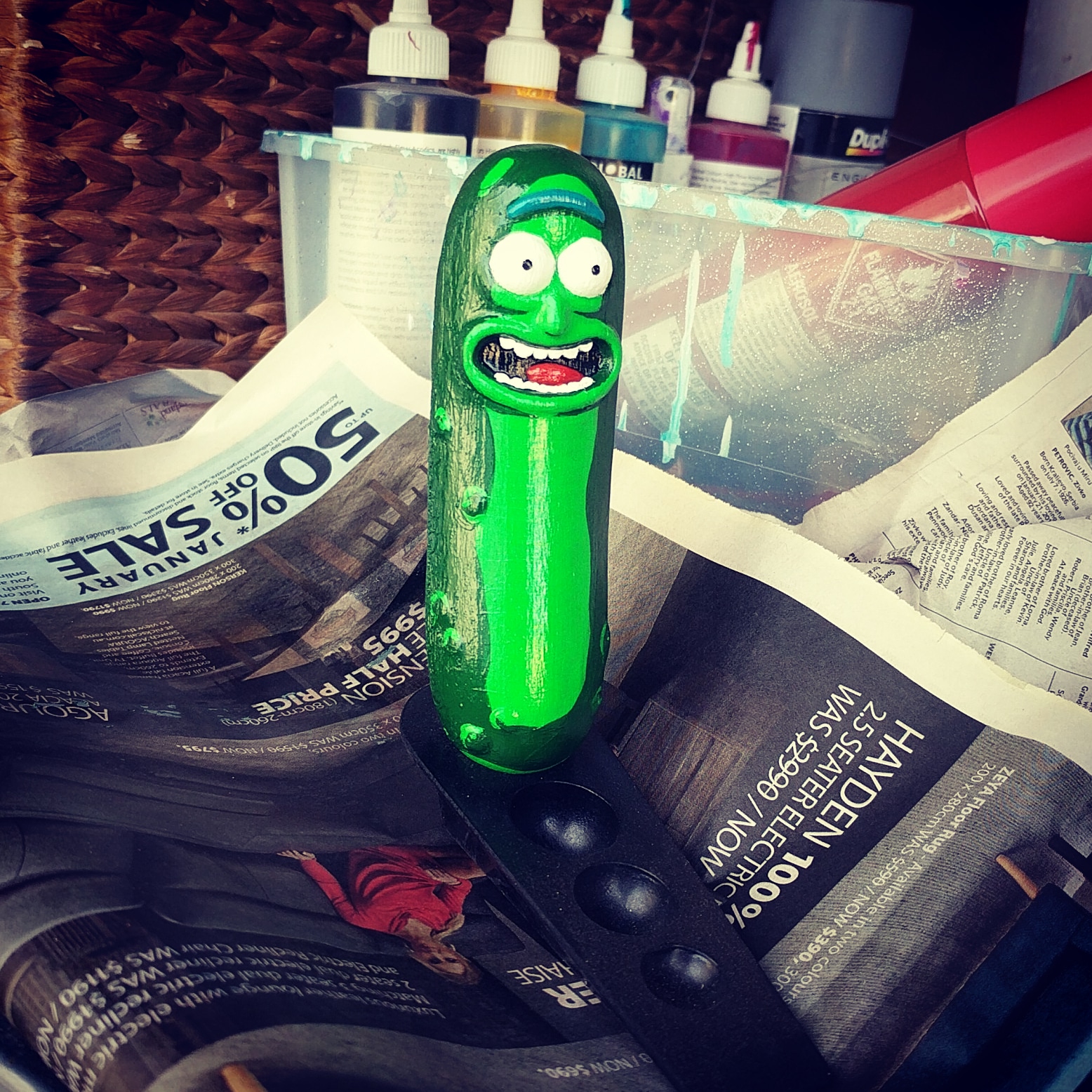 3D Printable Pickle Rick by 3D Print Guy