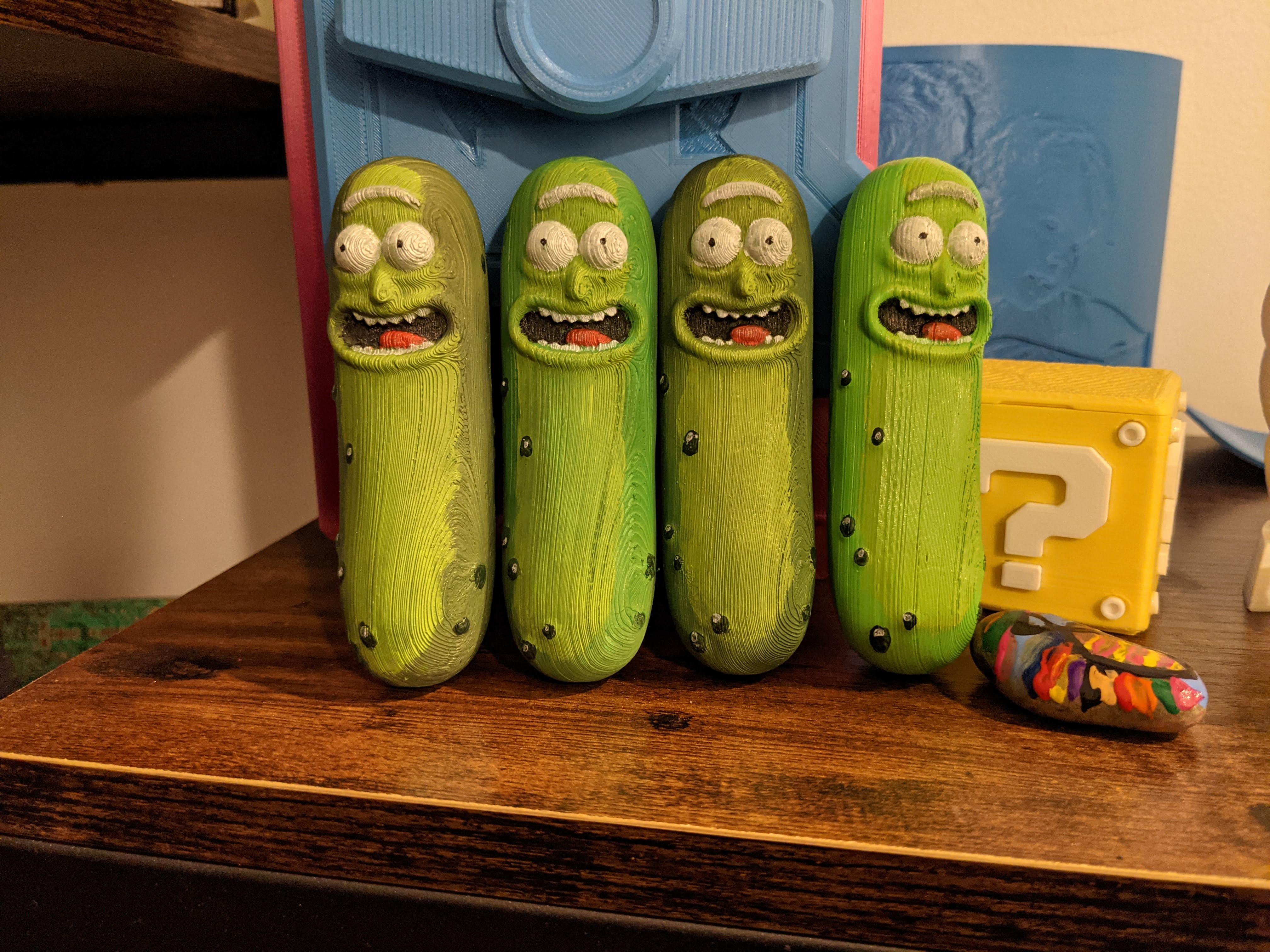 3D Printable Pickle Rick by 3D Print Guy