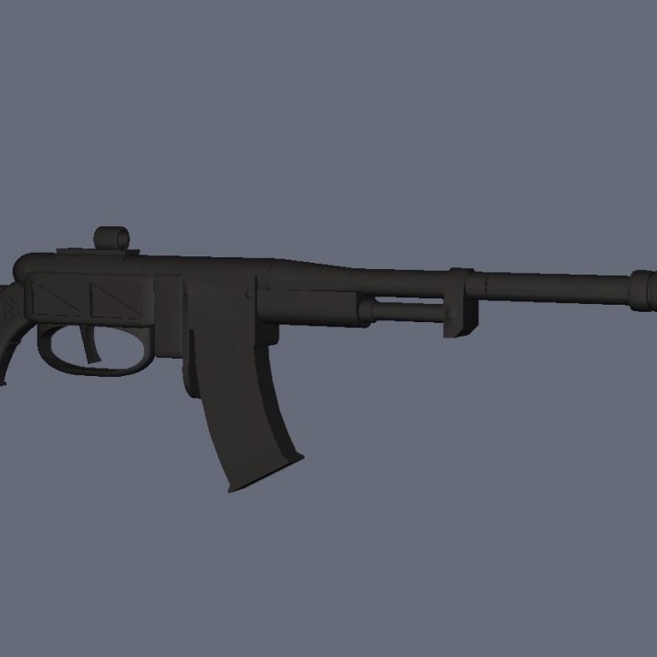 3D Printable Fallout 4 Assault Rifle by Mark Fluharty