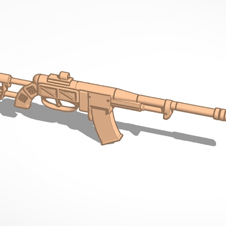 3D Printable Fallout 4 Assault Rifle by Mark Fluharty