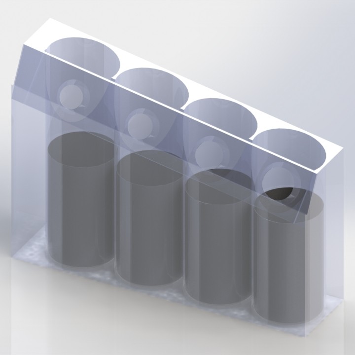 3D Printable Coin Sorter with Cans by Bertan Atamer